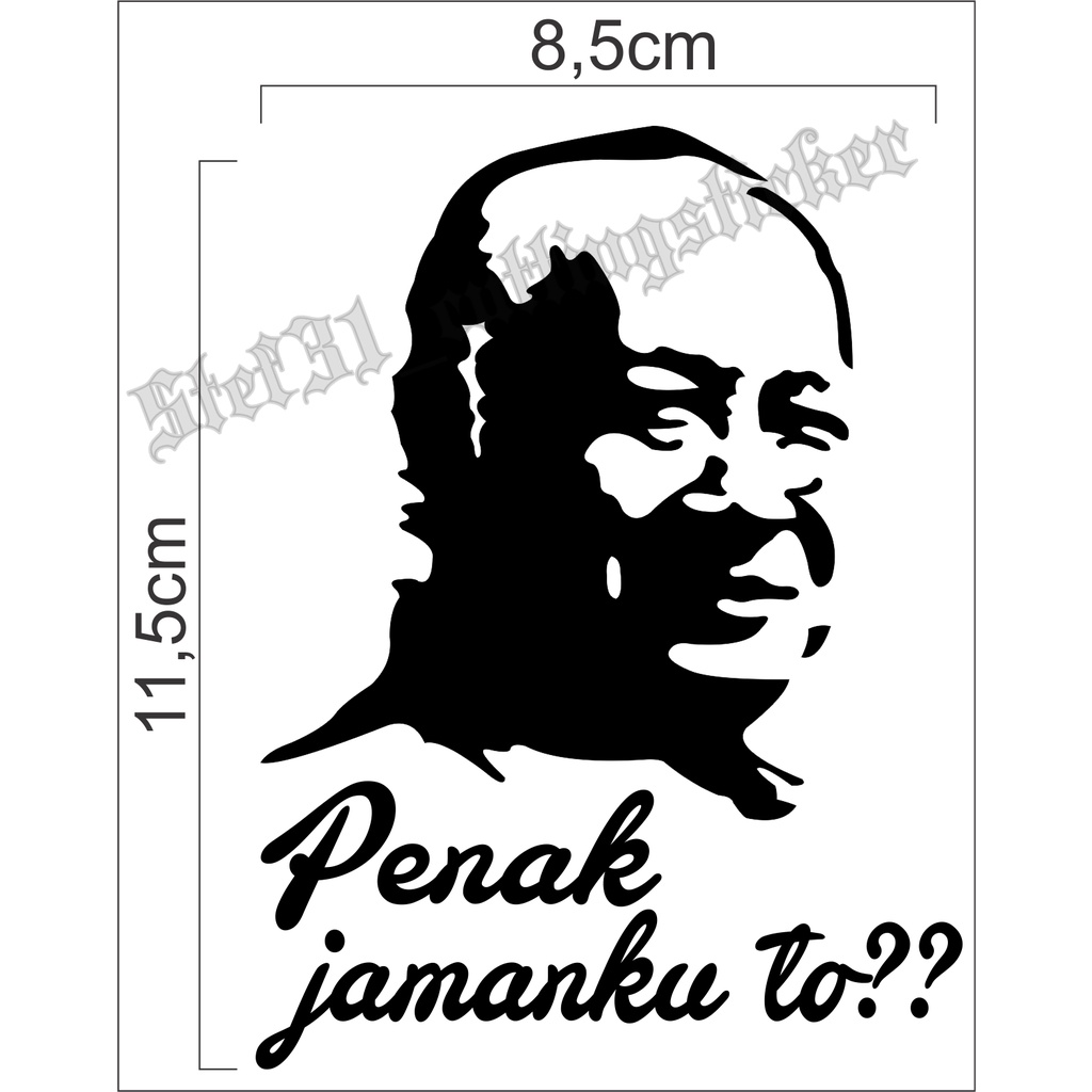 Jual Stiker cutting sketsa wajah soeharto, sketsa soeharto | Shopee ...