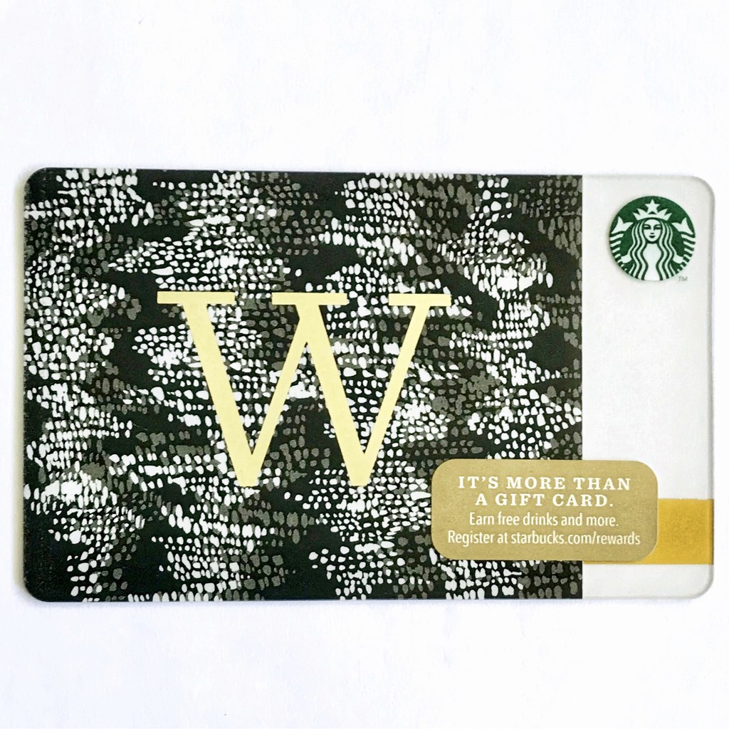 Jual Starbucks Card “W” Letter Alphabet Kartu Huruf Gift Card US ...