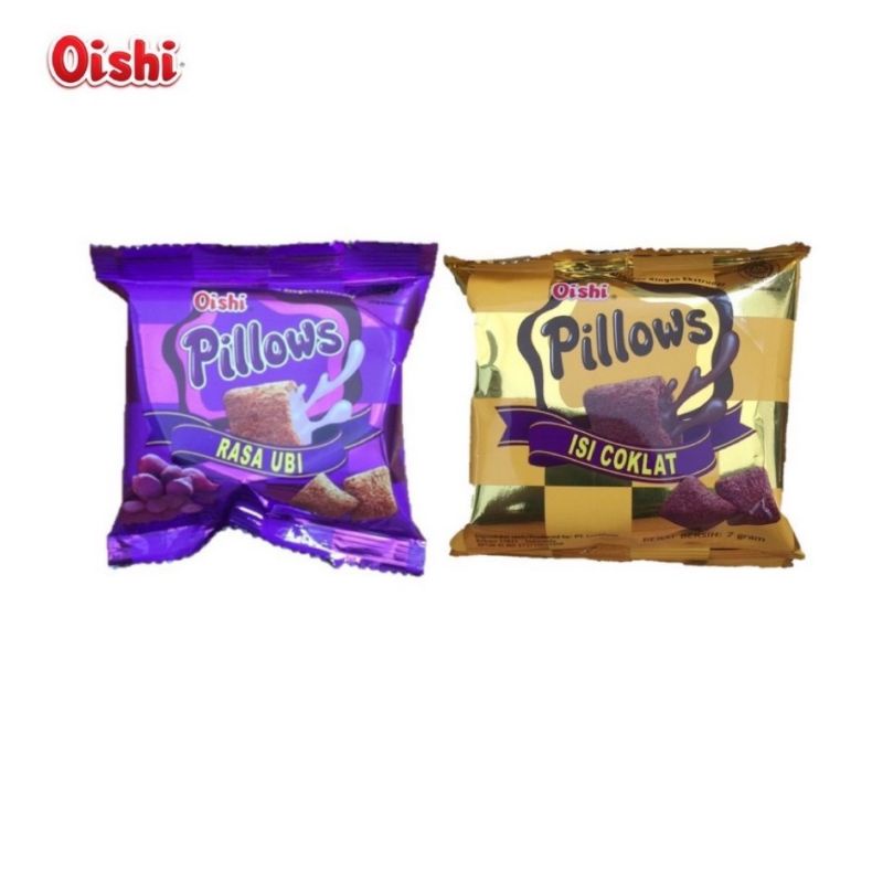 Jual Snack Oishi Pillows Rasa Ubi Ungu/Coklat 6 gram - 1 pcs | Shopee ...