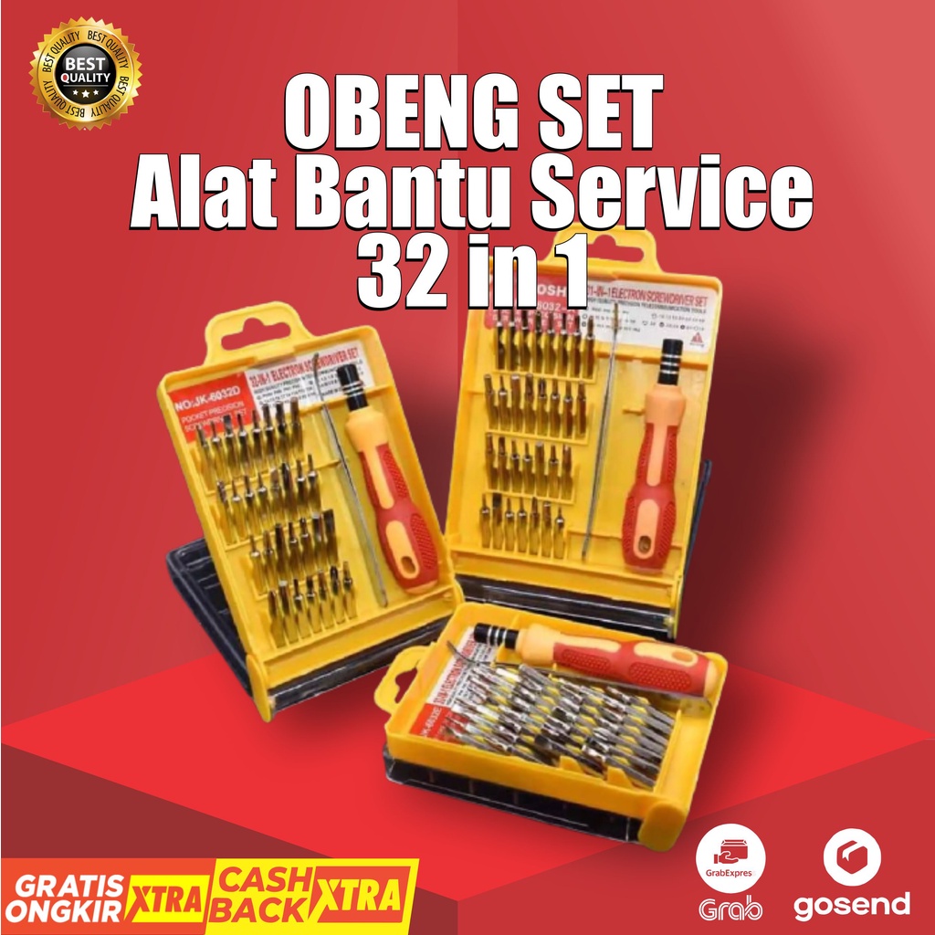 Jual Obeng Set Murah 32in1 Alat Bantu Service Pc Laptop Smartphone ...