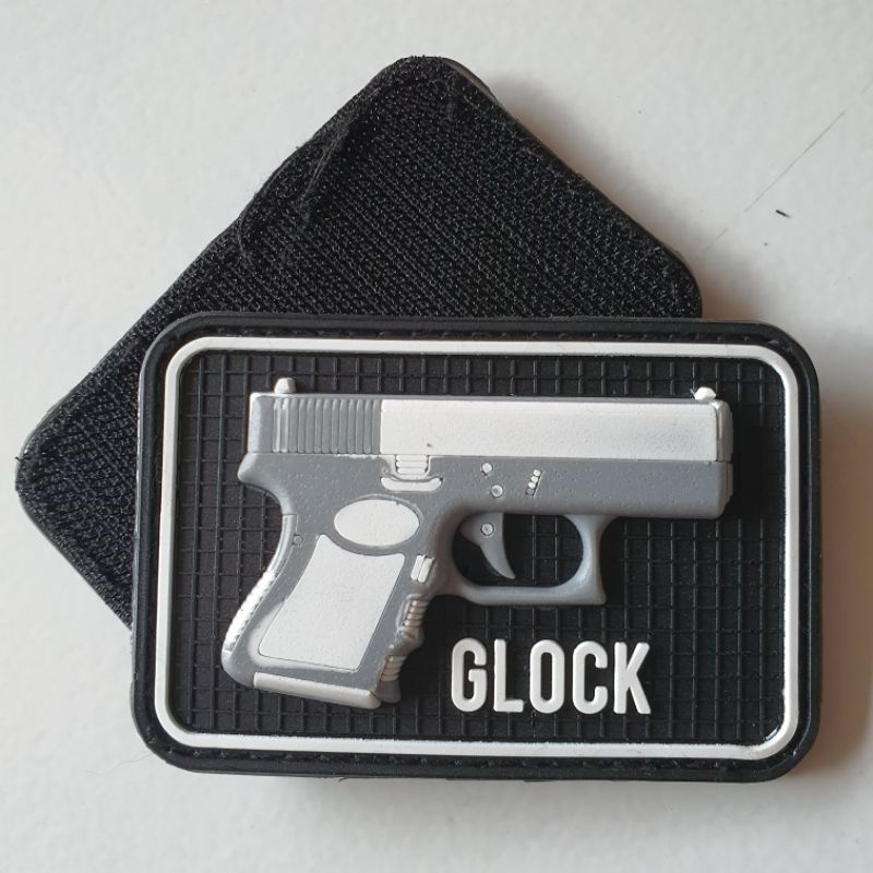 Jual PATCH RUBBER PVC LOGO GLOCK 3D TIMBUL LIS PUTIH/TEMPELAN EMBLEM KARET VELCRO | Shopee Indonesia