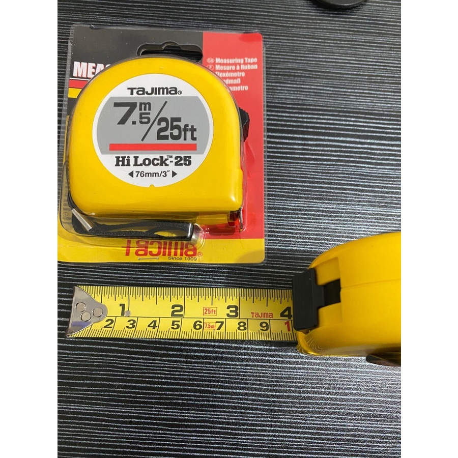 Jual Meteran Hi-Lock Tajima 7,5 meter Kuning Measuring Tape | Shopee ...