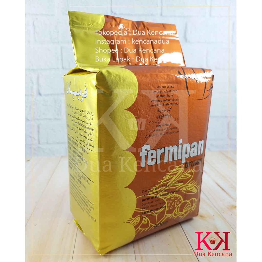Jual Ragi Yeast Ragi Kering Fermipan Brown 500 gr | Shopee Indonesia