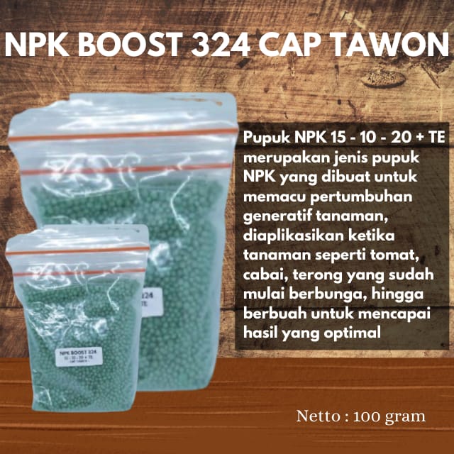 Jual Pupuk tabur NPK BOOSTER 324 untuk pemacu pembungaan dan pembuahan ...