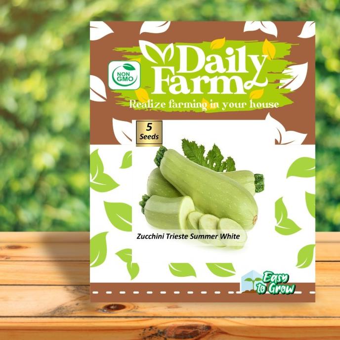 Jual Benih Sayur Summer Squash - Zucchini Trieste White - Labu Putih ...