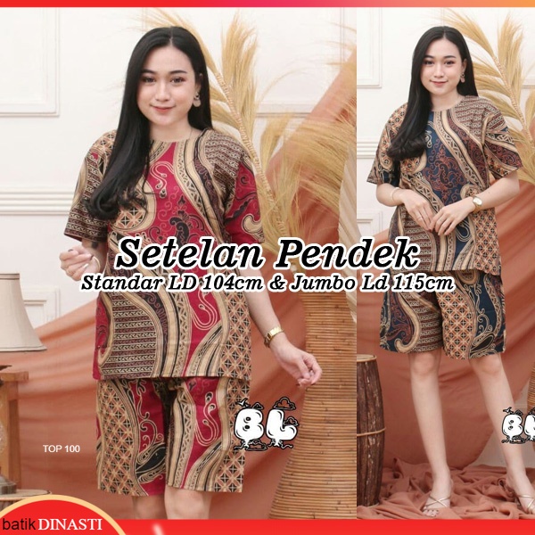 Jual Blus Celana - Set Batik - Motif Engkol Banyu Mili - Warna Biru ...