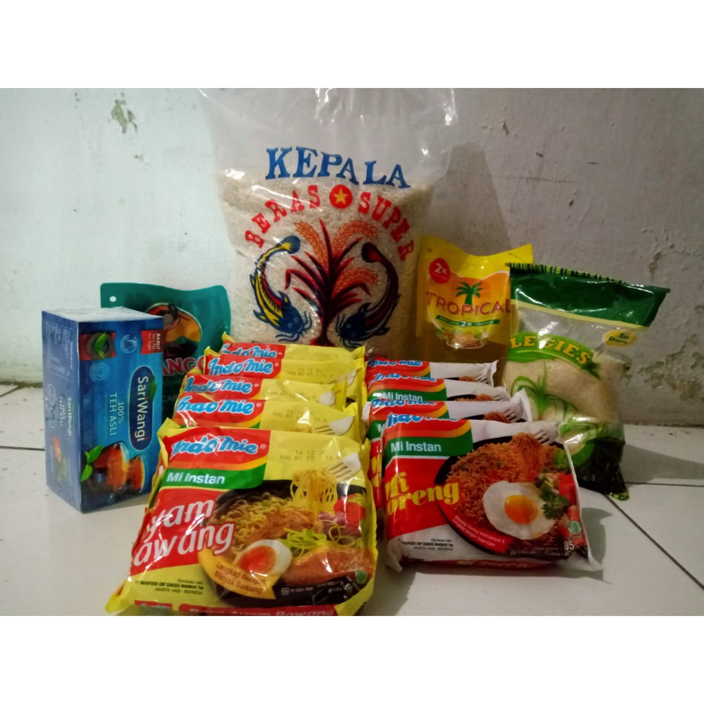 Jual Paket Sembako Murah - Paket 1 (Beras, Gula, Minyak, Teh, Kecap ...