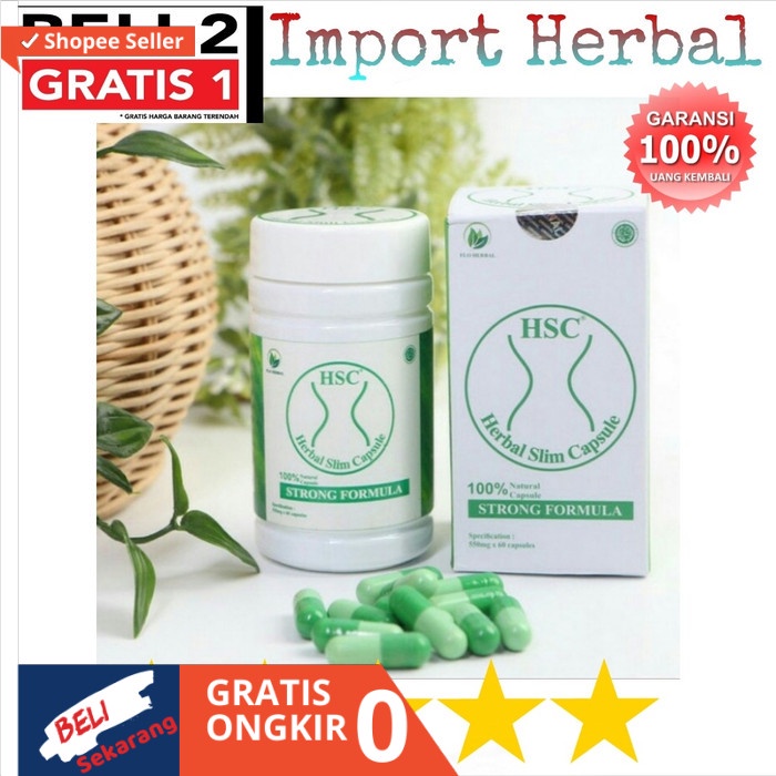 Jual HSC Herbal Slim Capsule Obat Diet Pelangsing Adama | Shopee Indonesia