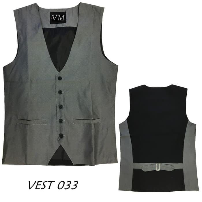 Jual VM Rompi Jas - Vest Blazer Abu Kombinasi - Vest-03 FASHION DISTRO ...