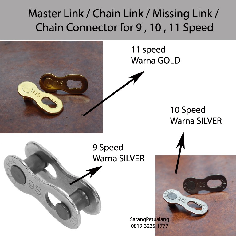 Jual Chain Connector 11 speed master link missing link connector link ...