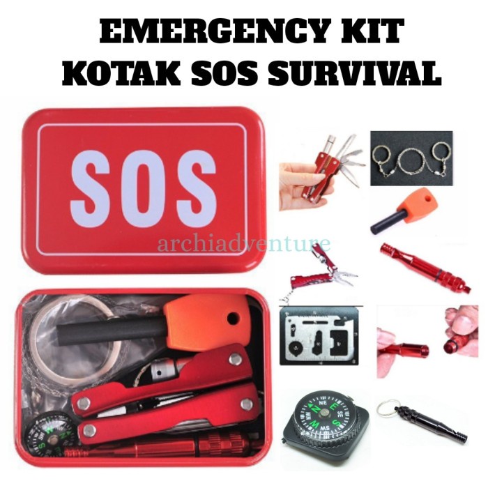 Jual kotak sos emergency kit alat survival | Shopee Indonesia