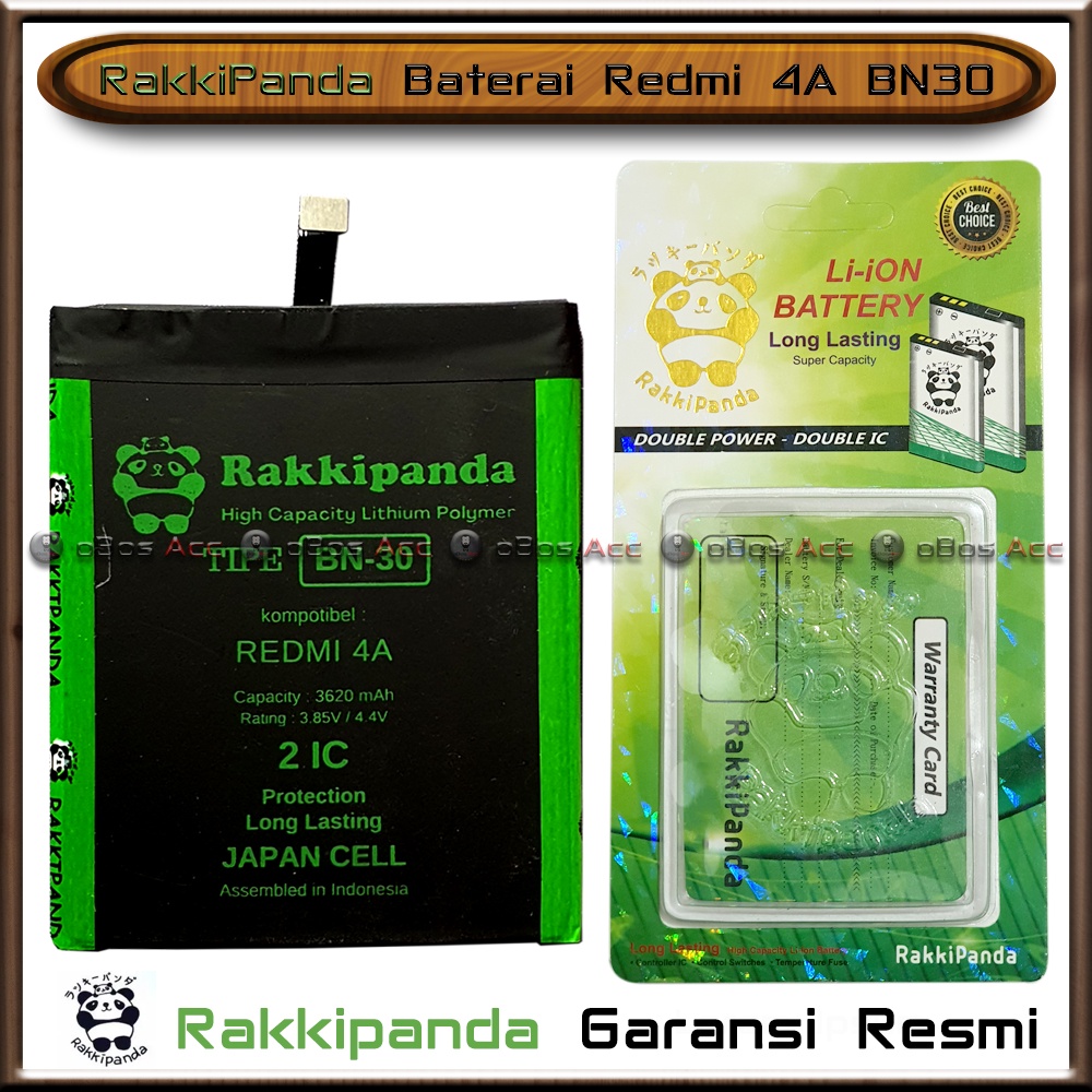 Jual Baterai Xiaomi Redmi 4A BN30 Double Power Batre HP Rakkipanda Original | Shopee Indonesia