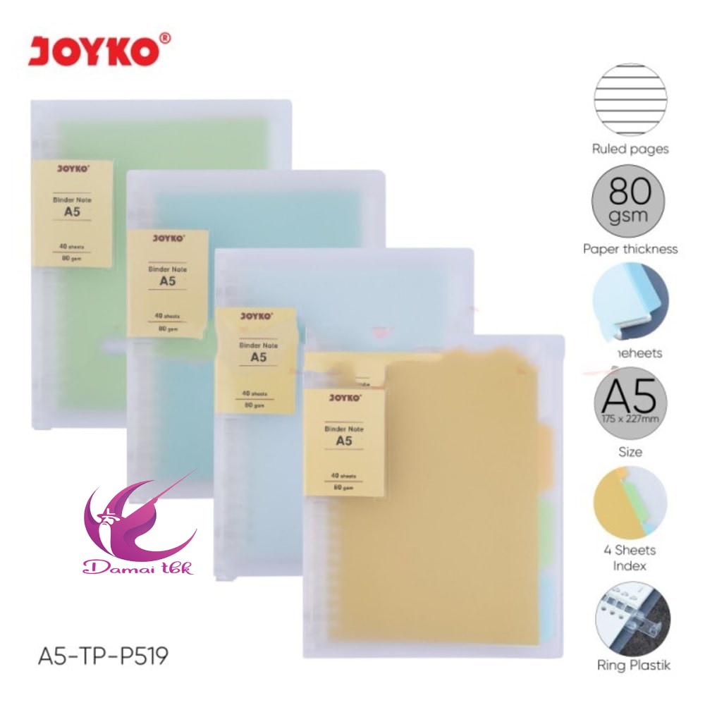 Jual Map Binder Note Cover Transparan Joyko Notes 2 Ukuran A5 dan B5 ...