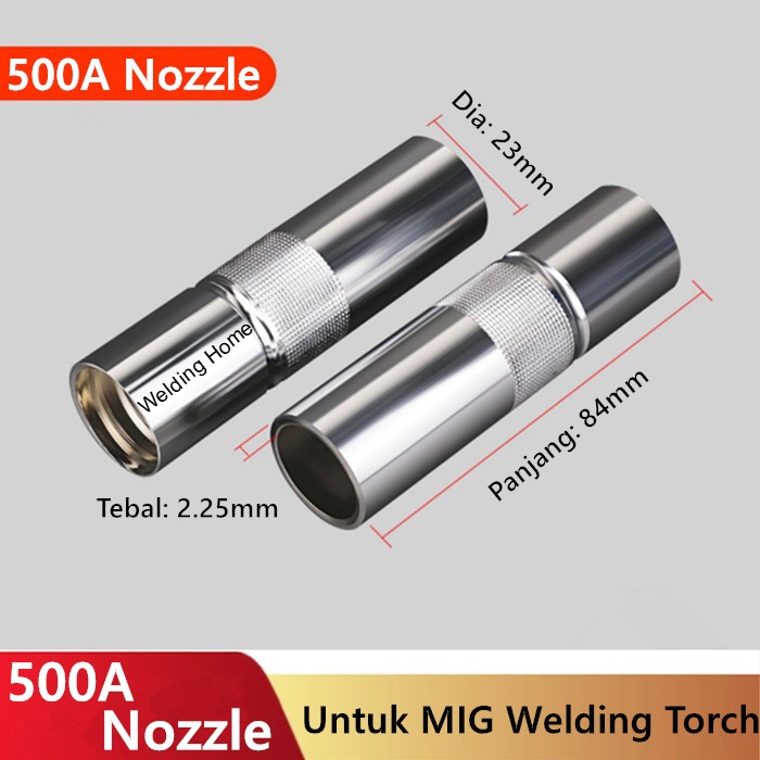 Jual 5pcs Tipe Panasonic 200A 350A 500A Nozzle Nossel Nozel MIG Co2 Las ...