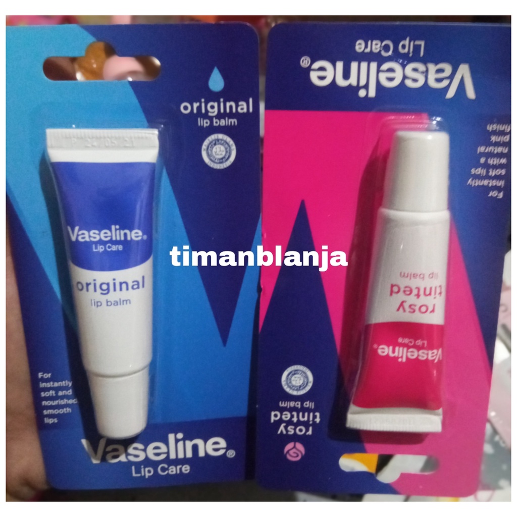 Jual Vaseline Pelembab & Pemerah Bibi Lip Balm Rosy Tinted merah ...