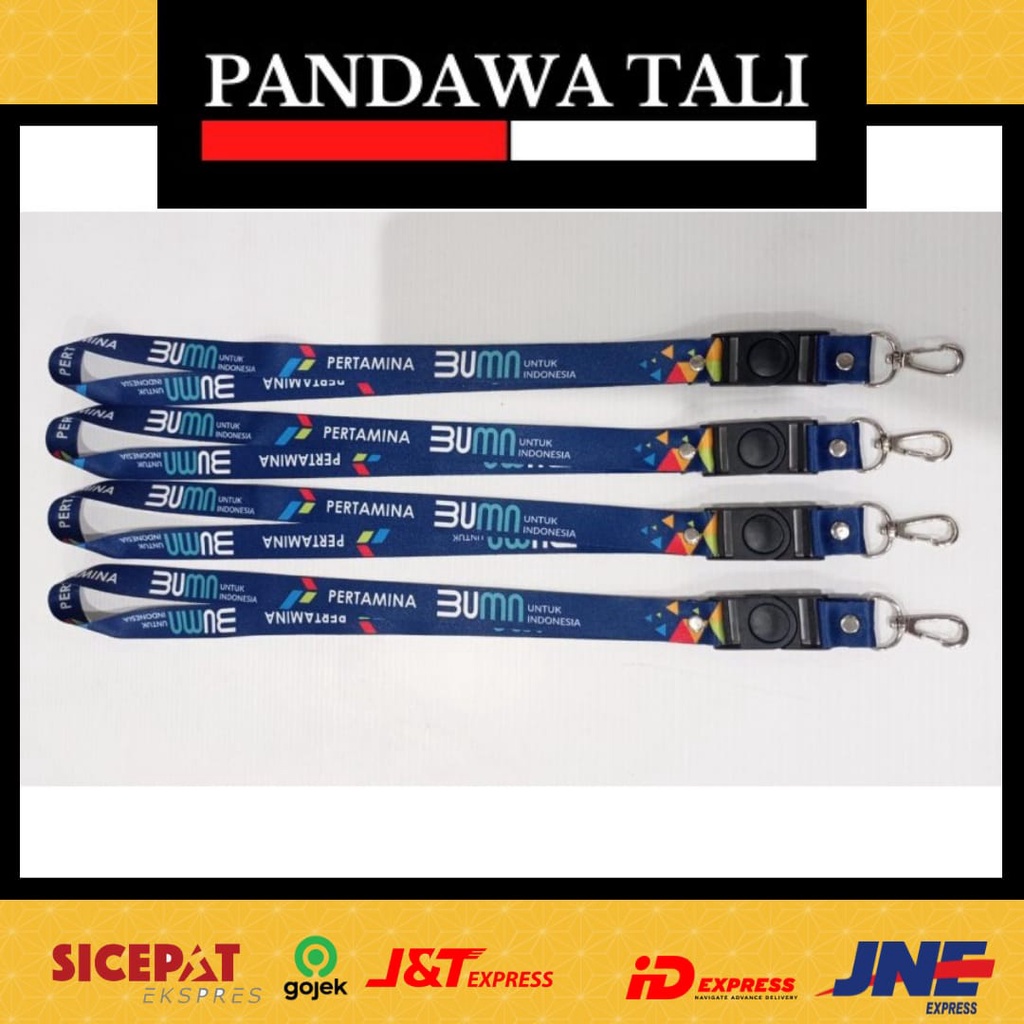 Jual Lanyard BUMN Pertamina BIRU Design Custom/ADA LOGO BUMN / Lanyard ...