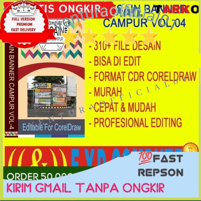 Jual GARANSI DESAIN BANNER SPANDUK CAMPUR VOL-4 ROOL UP X BANNER ...