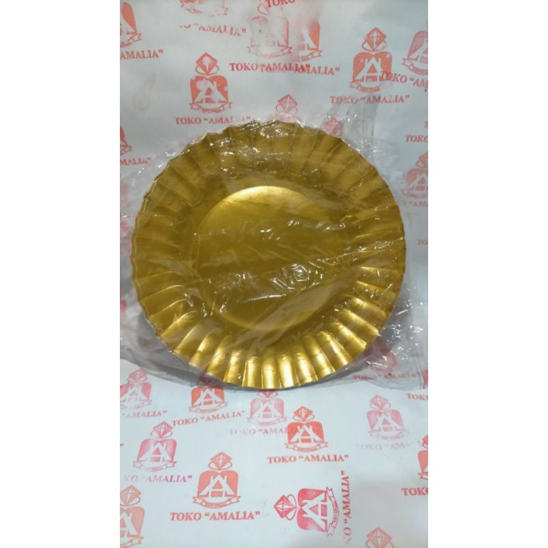 Jual Piring Kertas Emas Isi 10pcs | Shopee Indonesia