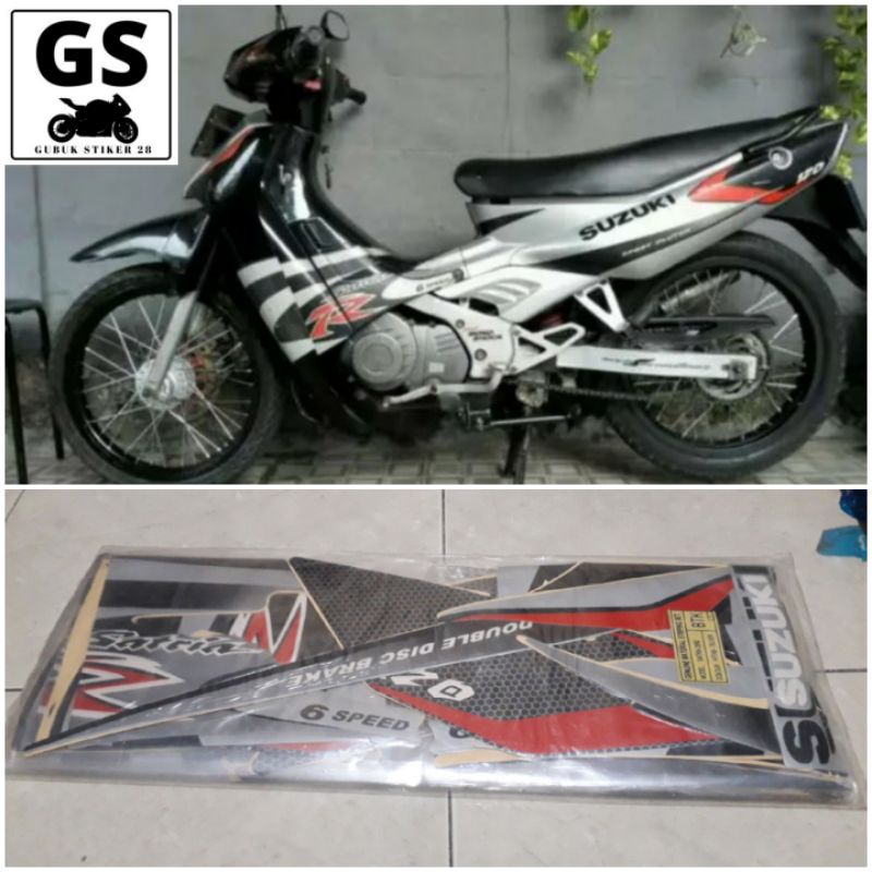 Jual STRIPING STIKER LIS BODY MOTOR SUZUKI SATRIA LUMBA HITAM SILVER ...