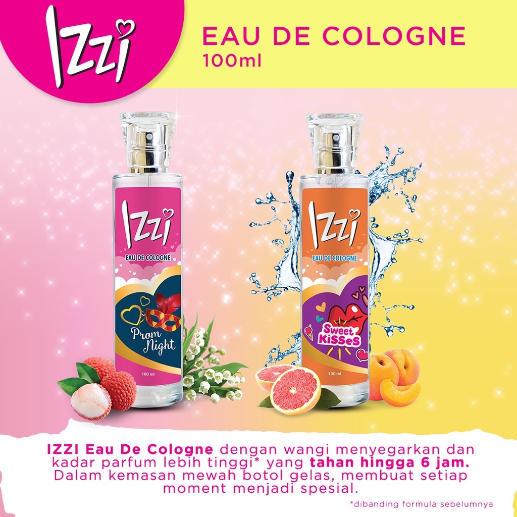 Jual IZZI Eau De Cologne 100ml Prom Night | Sweet Kisses | Shopee Indonesia