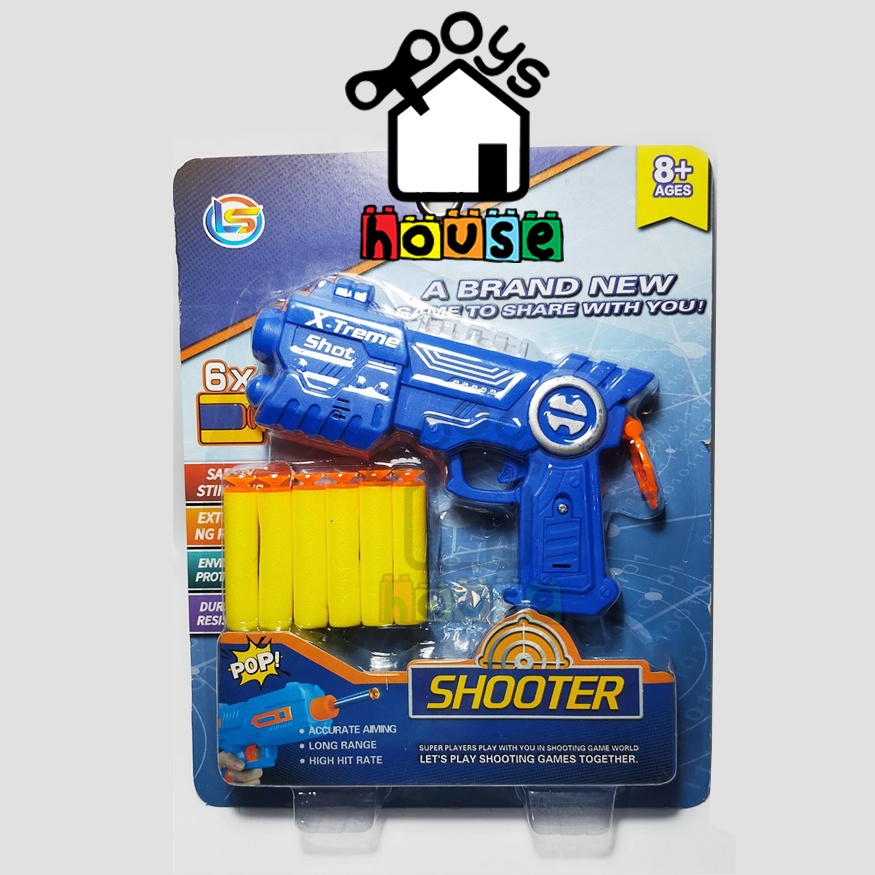 Jual Mainan Pistol Peluru Busa Nerf SHOOTER | Shopee Indonesia