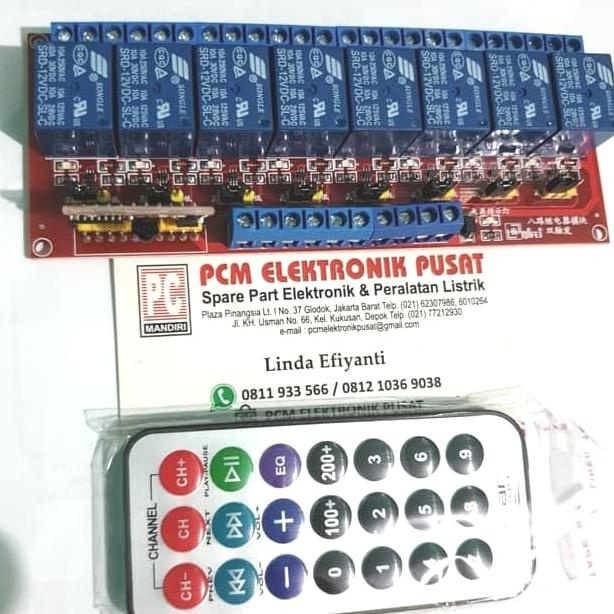 Jual Modul Relay 8 Channel 12 volt DC + Remote Control | Shopee Indonesia