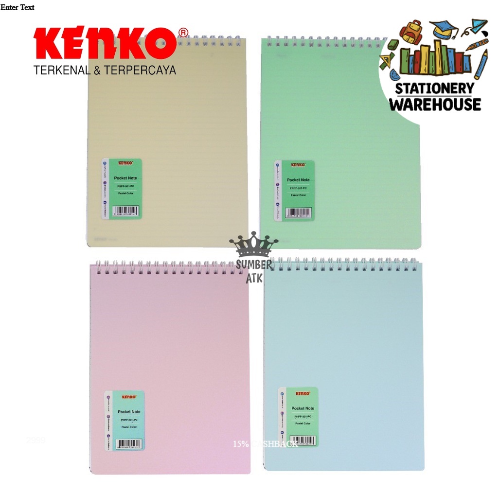 Jual Pocket Note KENKO PNPP-501 PASTEL COLOR A5 | Shopee Indonesia