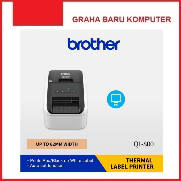 Jual Brother QL-800 Printer Label Thermal Laminated Sticker | Shopee ...