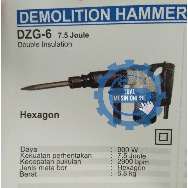 Jual Mesin Demolition Hammer 900 W DZG6 Dongcheng | Shopee Indonesia