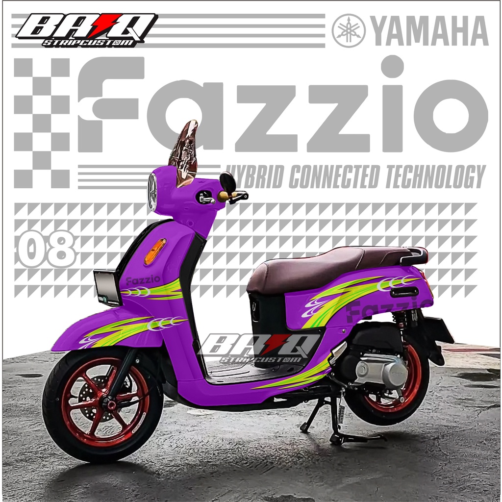 Jual Decal Stiker Yamaha Fazzio Fullbody Motif LIST VARIASI RACING 08 ...