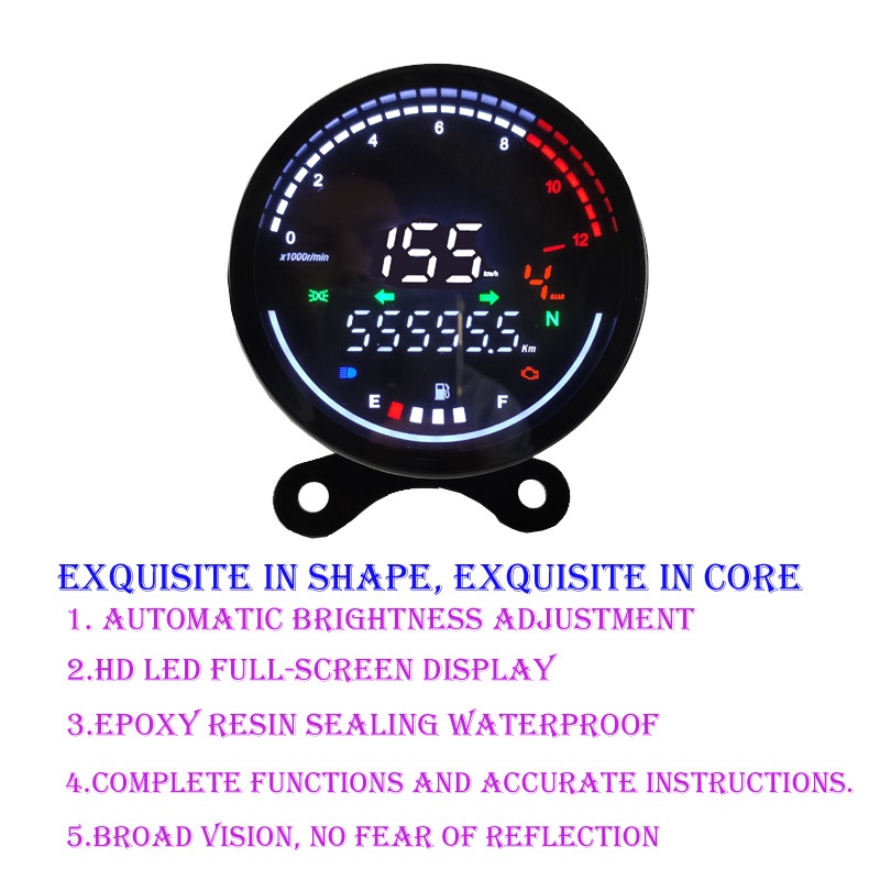 Jual Speedometer Spidometer Speedo meter Spido Meter Digital Bulat ...