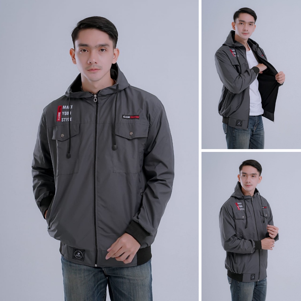 Jual JAKET PRIA SEMI PARKA / ELZANO SEMI PARKA | Shopee Indonesia