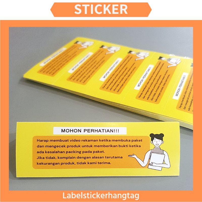 Jual Sticker Unboxing Paket Warning Label | Shopee Indonesia