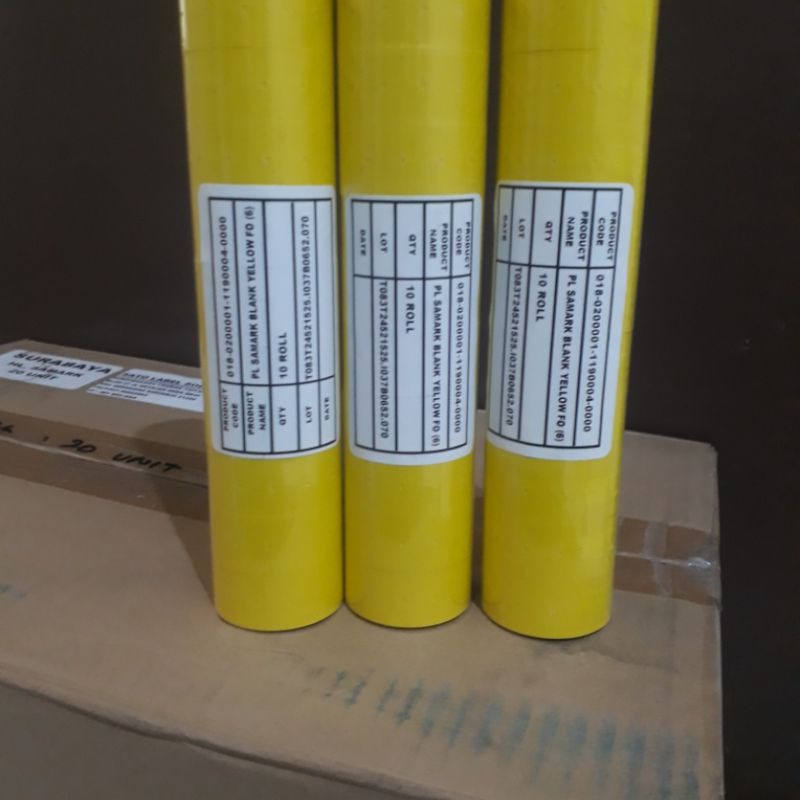 Jual LABEL HARGA SAMARK SATO ORIGINAL. KUNING POLOS. 1 LINE | Shopee ...