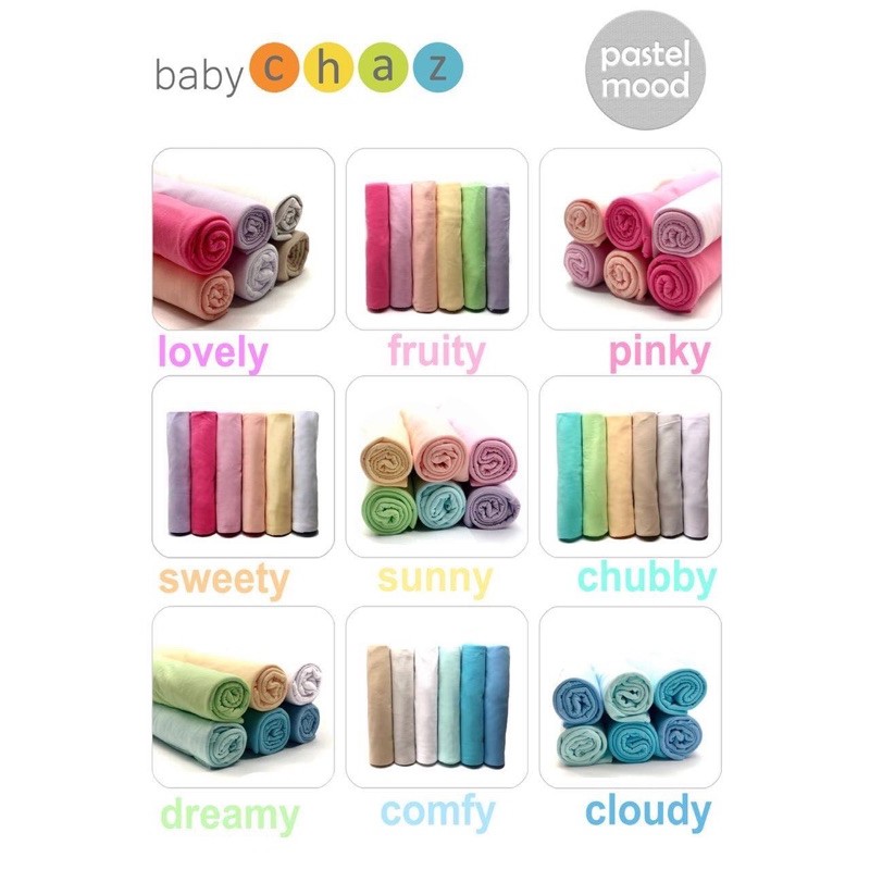 Jual BEDONG BABY CHAZ PASTEL MOOD ISI 6 ( BBC002 ) | Shopee Indonesia
