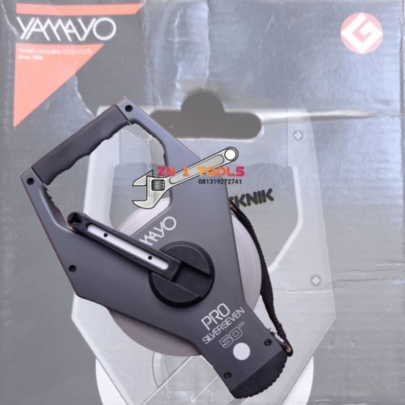 Jual meteran gulung/measuring tape merk YAMAYO SILVER SEVEN 50 METER ...