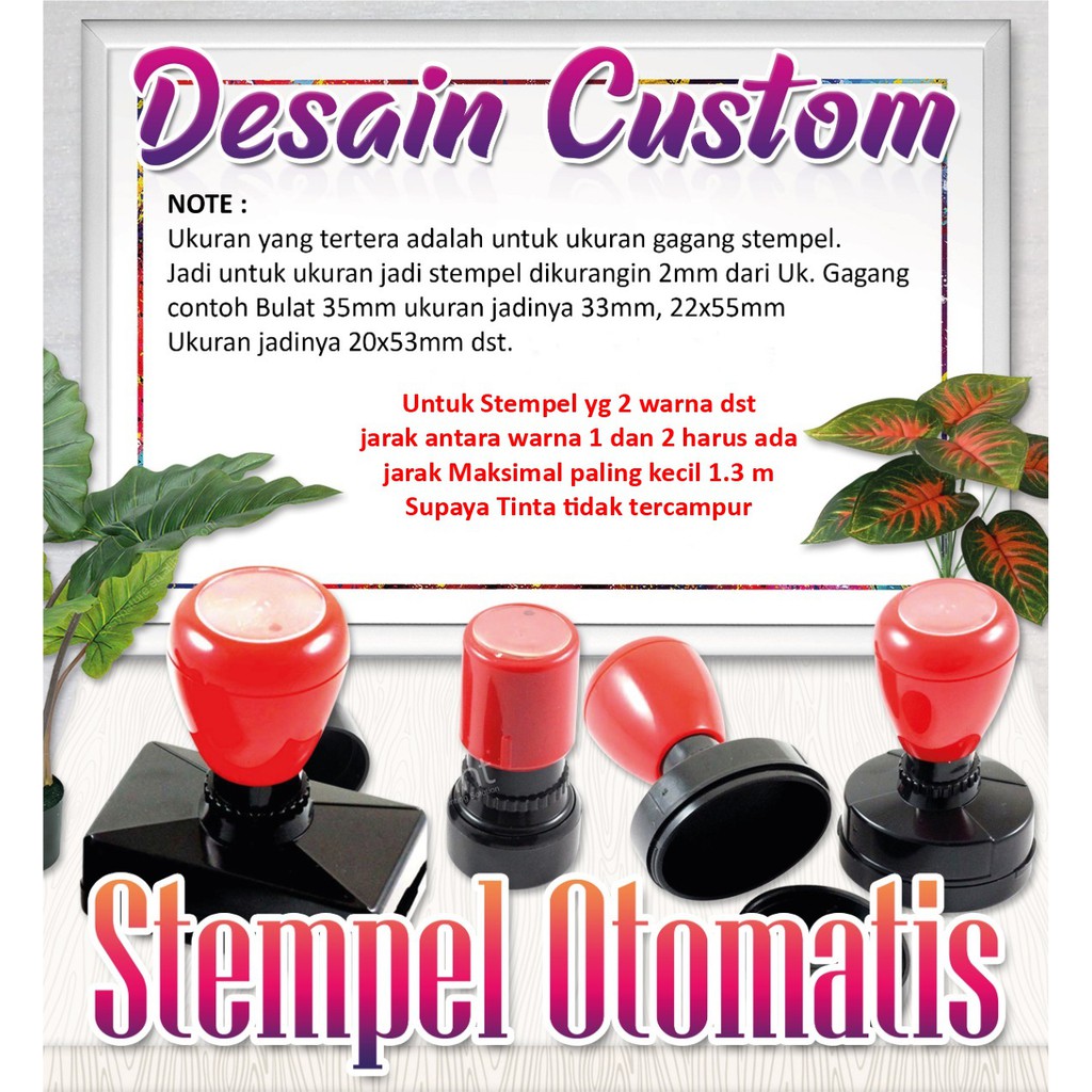 Jual Stempel otomatis / desain custom / murah berkualitas | Shopee Indonesia