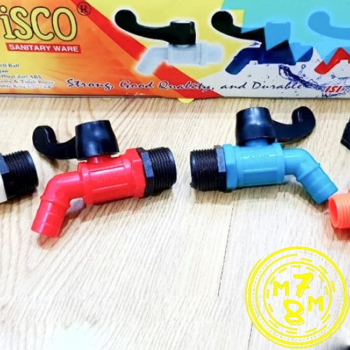 Jual Kran PVC Plastik ISCO 2 in 1 bisa 1/2 bisa 3/4 warna warni ...