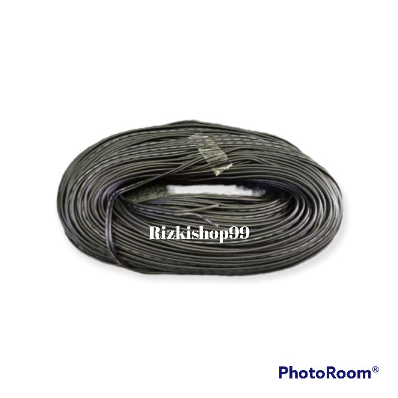 Jual kabel awg 24 double 2x18 0,12 50m hitam bintik putih serabut ...
