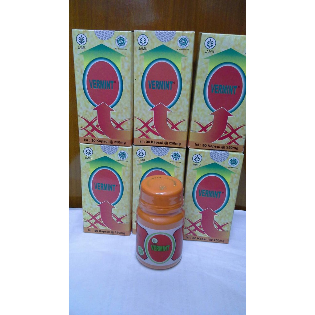 Jual Vermint isi 30 kapsul | Kapsul ekstrak cacing ( Obat Typus dan ...