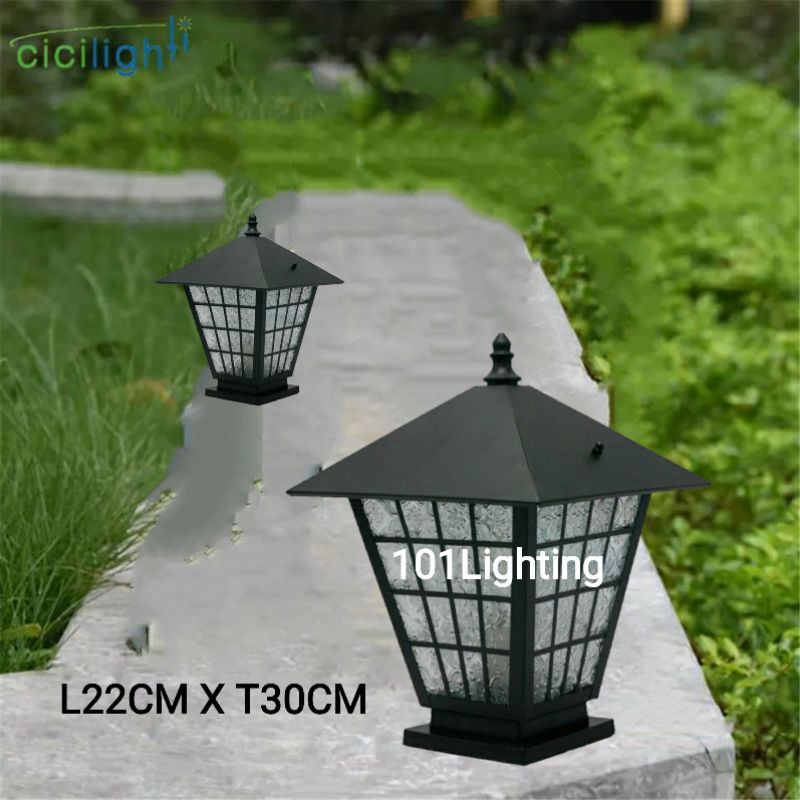 Jual Lampu Pagar Lampu Pilar Minimalis 2573-S-BK | Shopee Indonesia