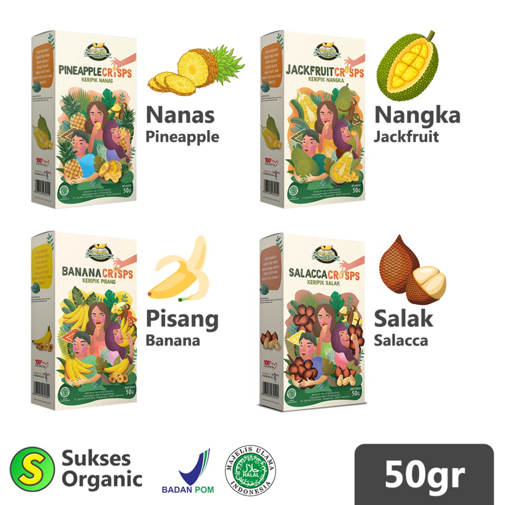 Jual Keripik Buah | Bionic Farm | Nangka Salak Pisang Nanas Snack Sehat ...
