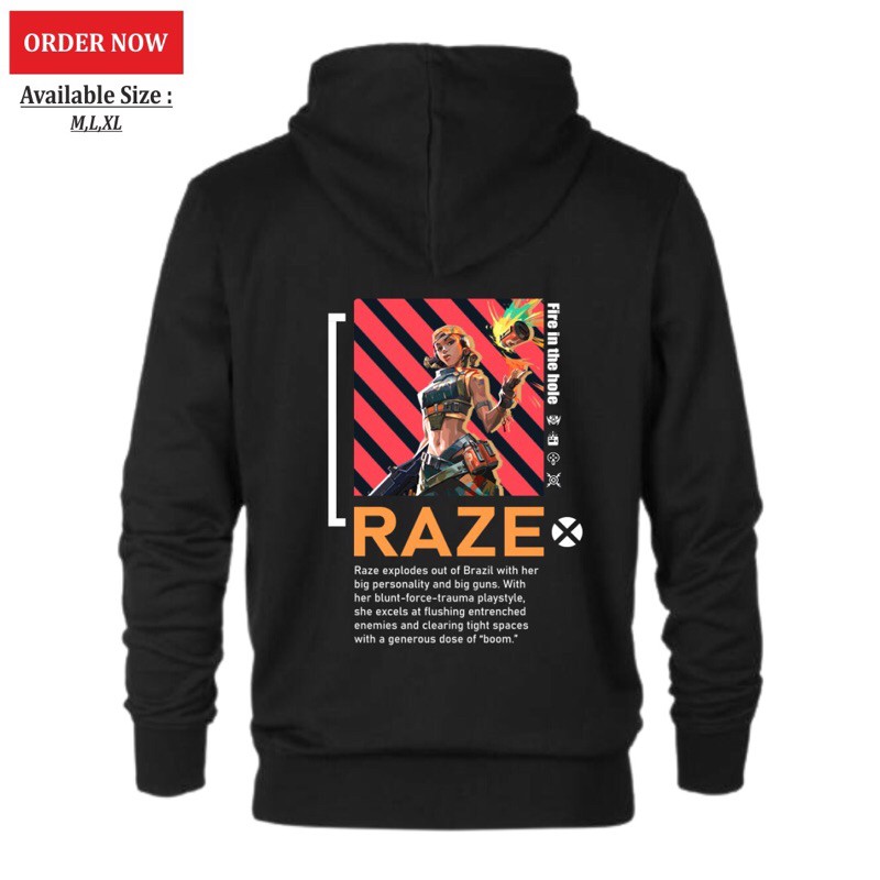 Jual Hoodie Valorant Game Agent Raze / Hoodie Custom / Hoodie pria ...