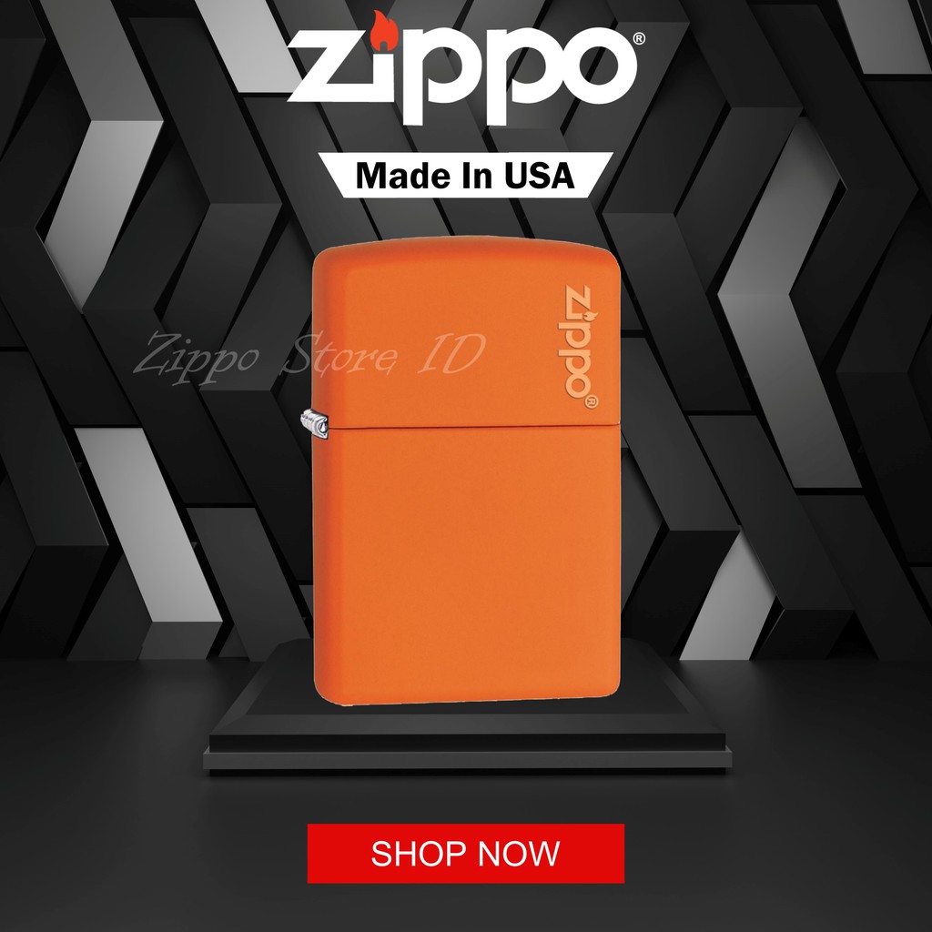Jual Korek Api Zippo Classic Orange Matte Zippo Logo 231ZL Garansi ...