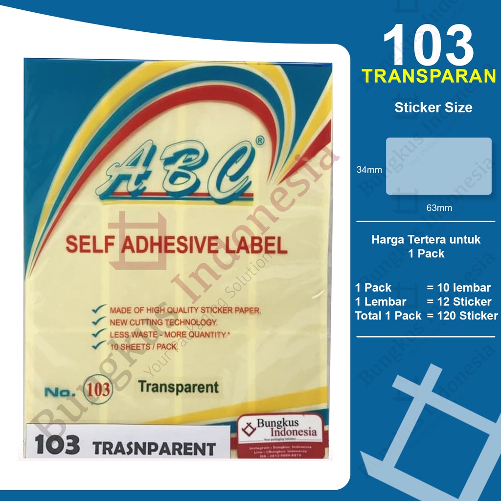 Jual Sticker Label 103 Transparent / Label Undangan Transparan | Shopee ...