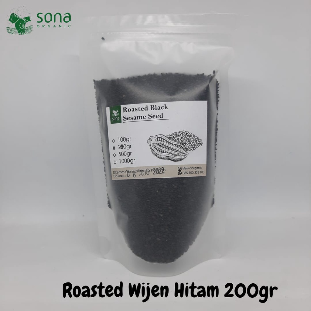 Jual Roasted Wijen Hitam 200g-Roasted Black Sesame Seed - Wijen Hitam ...