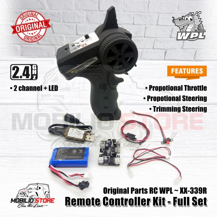 Jual Remote Control Original RC WPL D12 D42 2.4 GHz Full Propo Full Set ...
