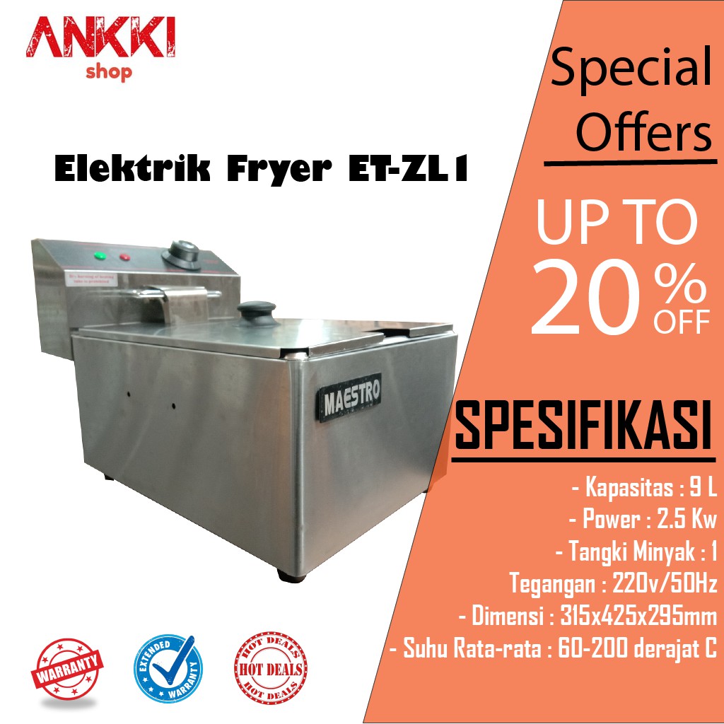 Jual Elektrik Fryer ET-ZL1 / Electric Deep Fryer / Penggorengan Listrik ...