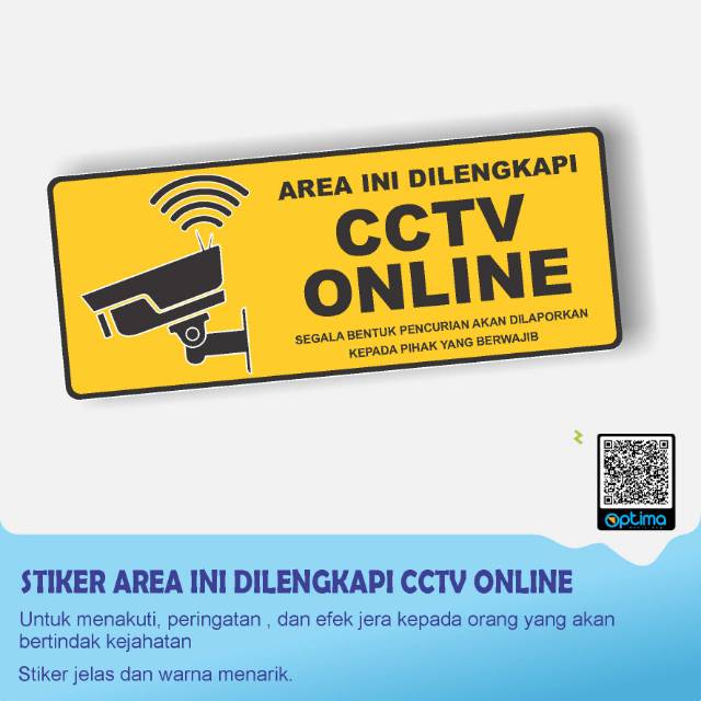 Jual Stiker area dilengkapi CCTV online | Shopee Indonesia