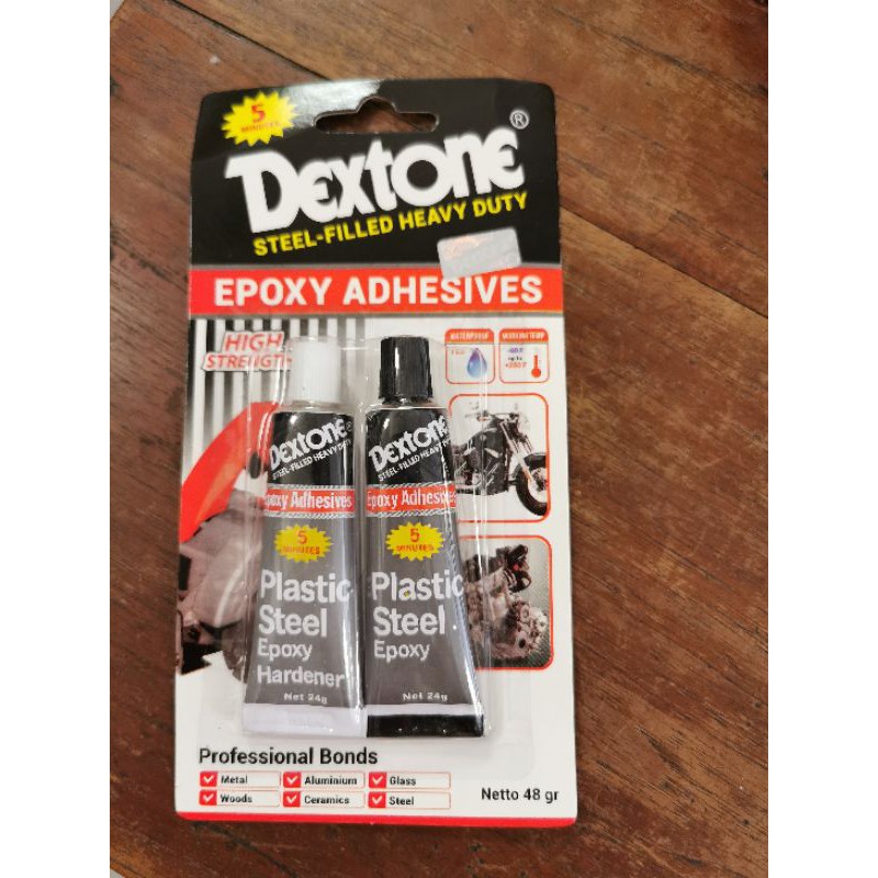 Jual Dextone Epoxy Adhesives - Lem Dextone 5 Menit Lem Kaca Logam Besi ...